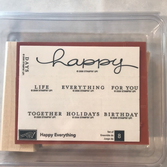 Stampin' Up! | Office | Nib Stampin Up Happy Everything Stamp Set ...